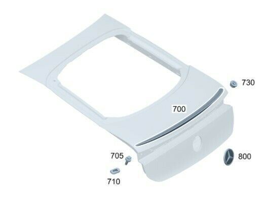 C236 CLE53 Mercedes BLACK Star Emblem Trunk Logo AMG CLE300 CLE450 ...