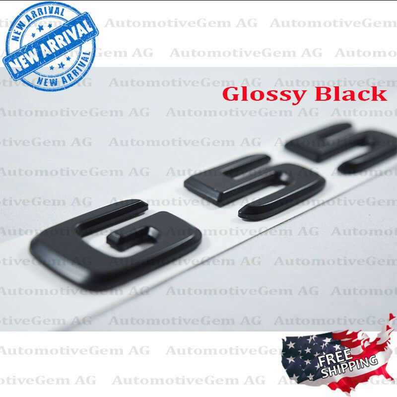 G55 AMG Emblem GLOSSY Black Rear Trunk Letter Logo Badge Sticker OEM M ...
