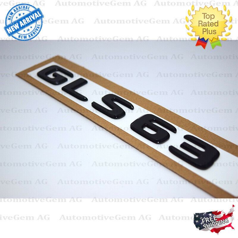 GLS63 AMG Emblem Matte Black Rear Trunk Letter Logo Badge Sticker OEM ...