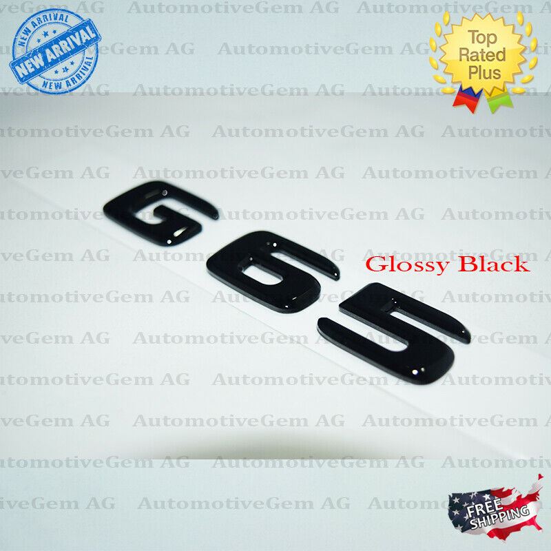 G65 AMG Emblem Glossy Black Rear Trunk Letter Logo Badge Sticker OEM M ...