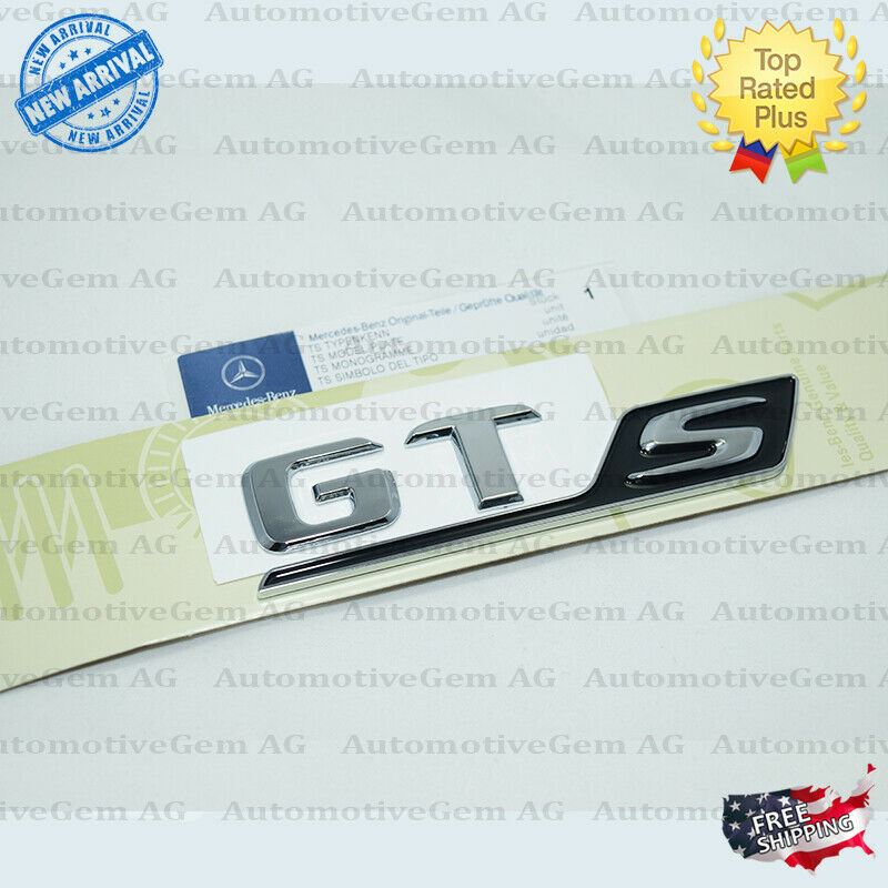 2019 OEM GTS AMG Emblem Red Black Chrome Rear Trunk Lid Nameplate Badg ...