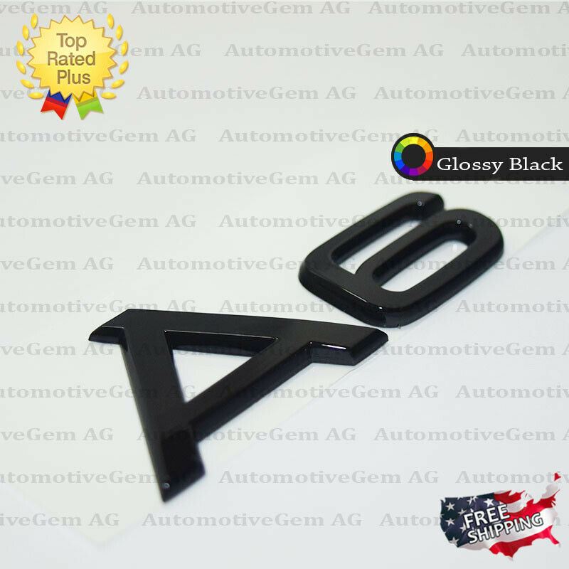 Audi A6 Emblem GLOSS BLACK Rear Trunk Lid Letter Badge S Line Logo Nam ...