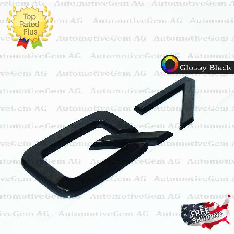 Audi Q7 Emblem GLOSS BLACK Rear Trunk Lid Letter Badge S Line Logo Nam ...