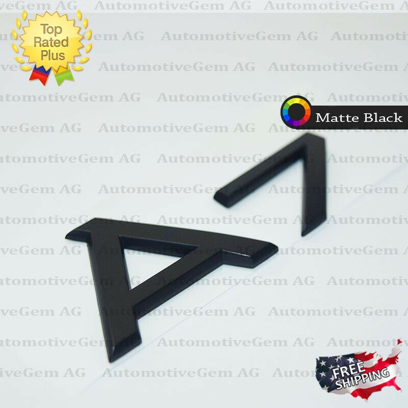 Audi A7 Emblem MATTE BLACK Rear Trunk Lid Letter Badge S Line Logo OEM ...
