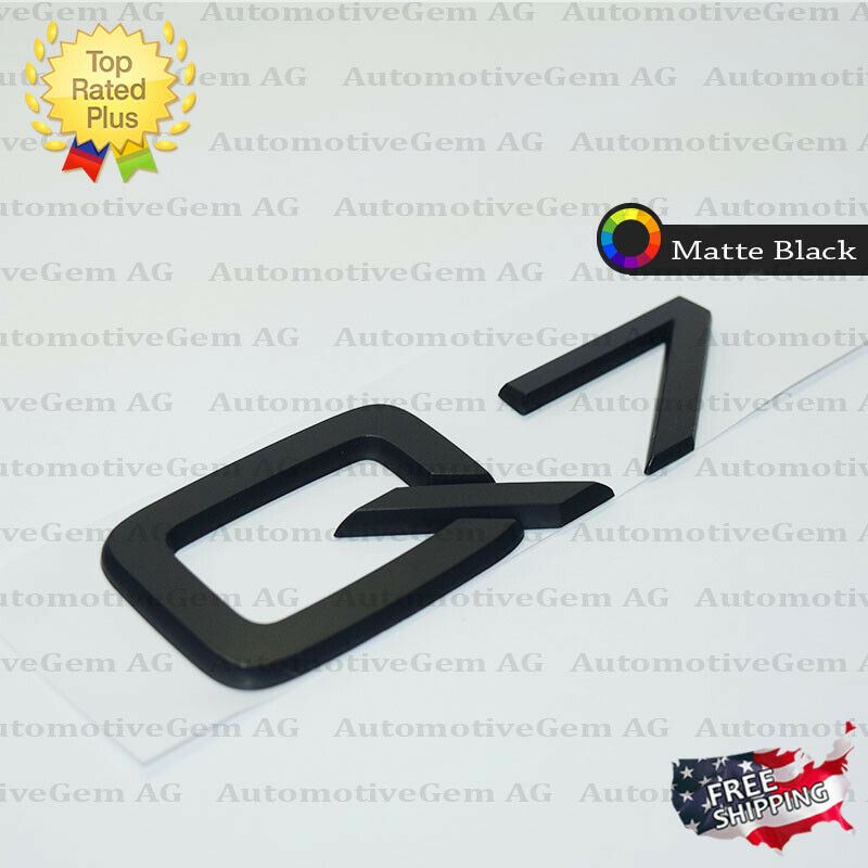 Audi Q7 Emblem MATTE BLACK Rear Trunk Lid Letter Badge S Line Logo OEM ...