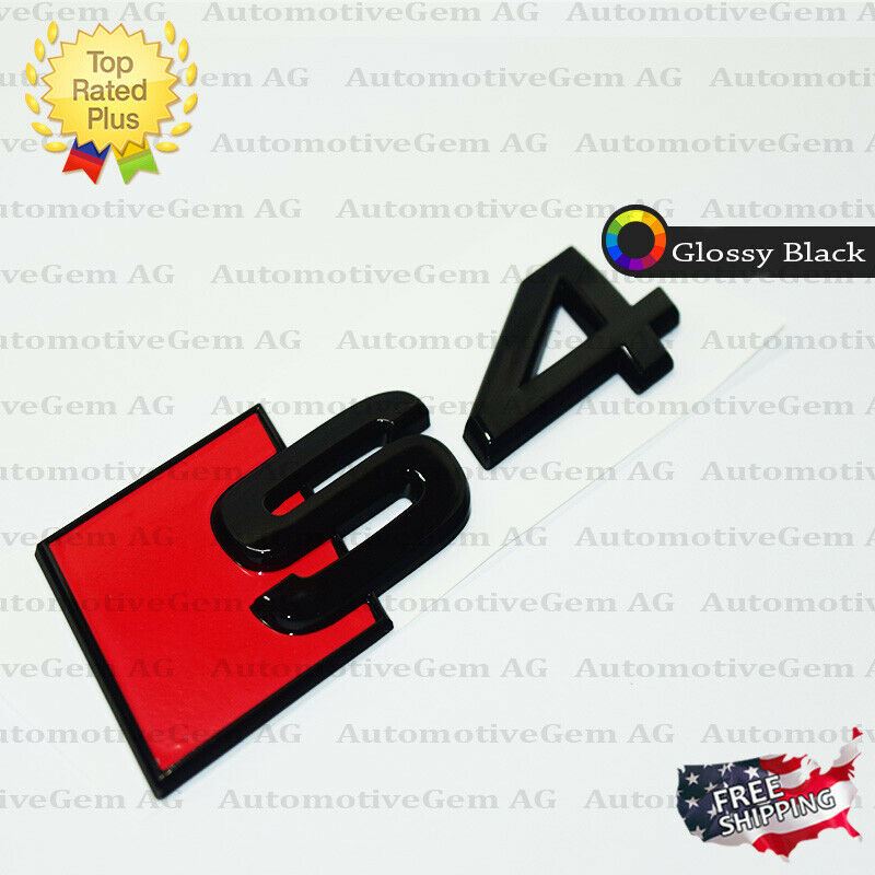 Audi S4 Emblem GLOSS BLACK Rear Trunk Lid Letter Badge S Line Logo Nam ...
