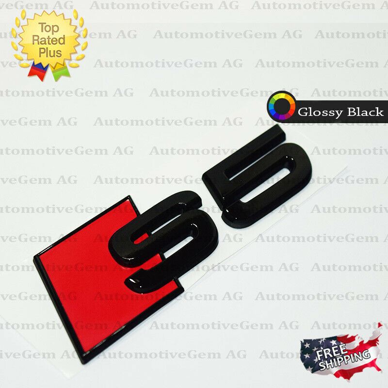 Audi S5 Emblem GLOSS BLACK Rear Trunk Lid Letter Badge S Line Logo Nam ...