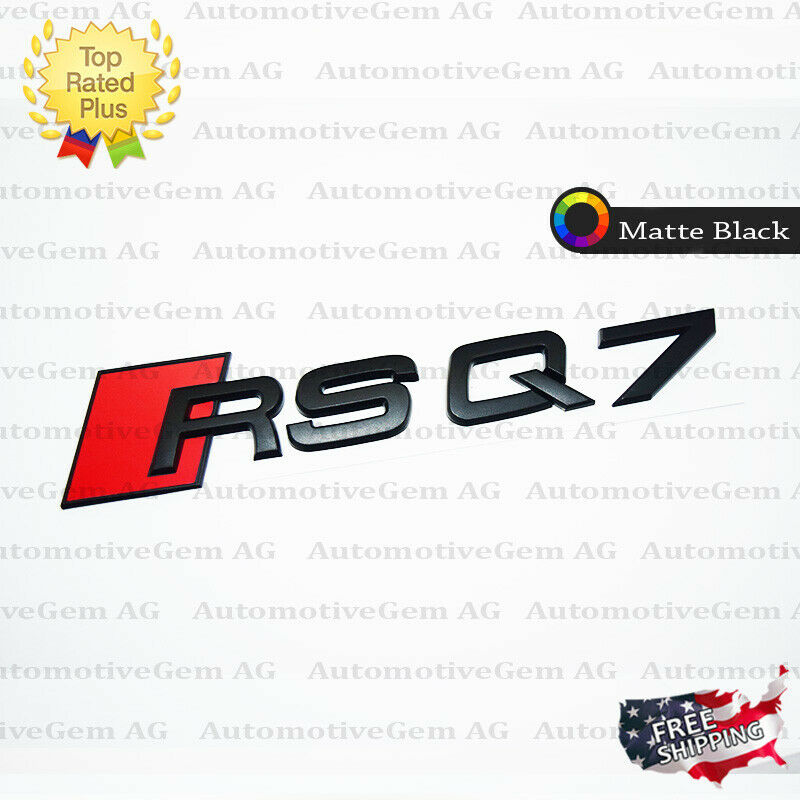 Audi RSQ7 Emblem MATTE BLACK Rear Trunk Lid Letter Badge S Line Logo N ...