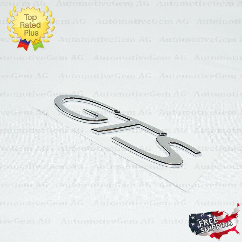 GTS Emblem Silver Chrome Logo Letter Badge Trunk Lid Nameplate for Por ...
