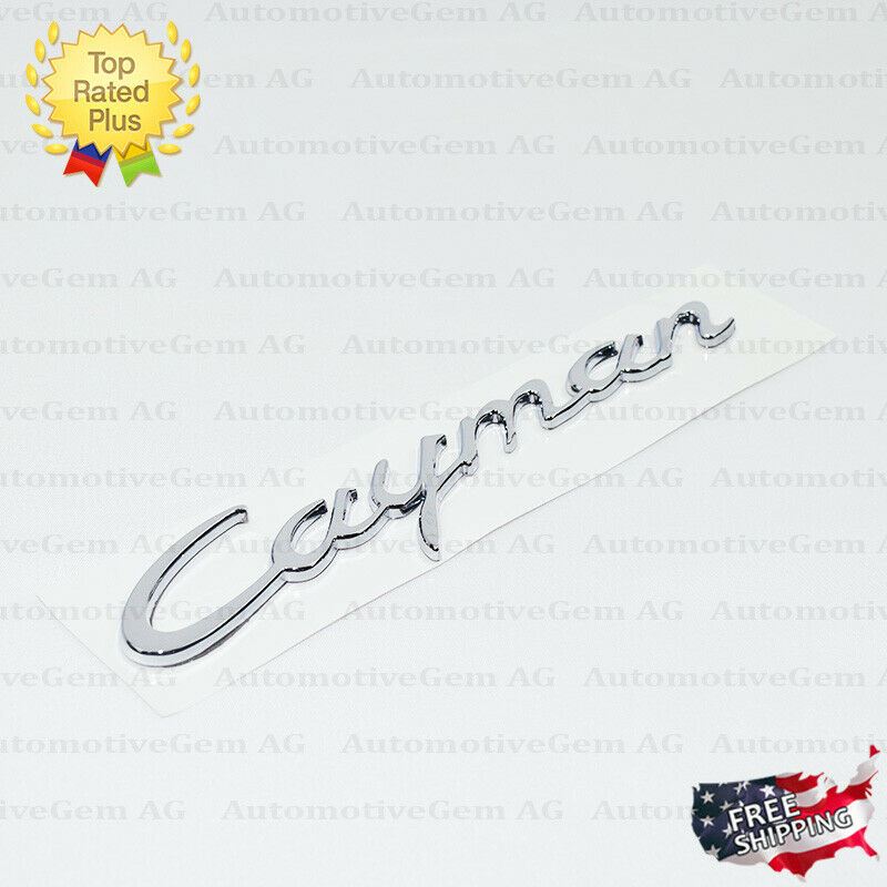 Cayman Emblem Silver Chrome Logo Script Badge Trunk Lid Nameplate Pors ...