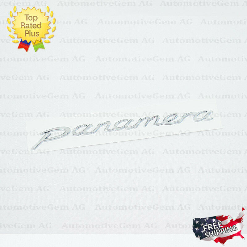 Panamera Emblem Silver Chrome Logo Script Badge Trunk Lid Nameplate Po ...