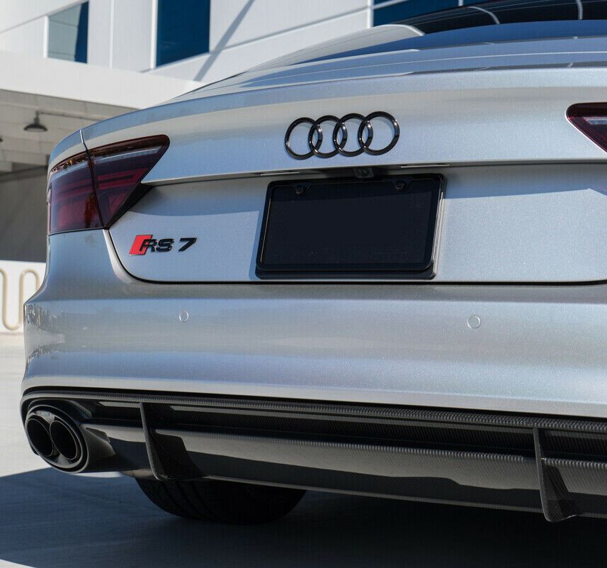 AUDI A7 S7 RS7 Trunk Emblem Curve Ring GLOSS BLACK Rear Lid Hatch Logo ...