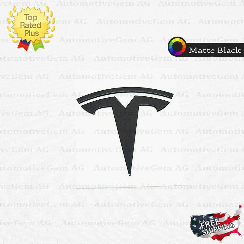 Tesla MODEL 3 Rear Trunk Emblem BLACK Curved T Badge G 1494950-00-A ...