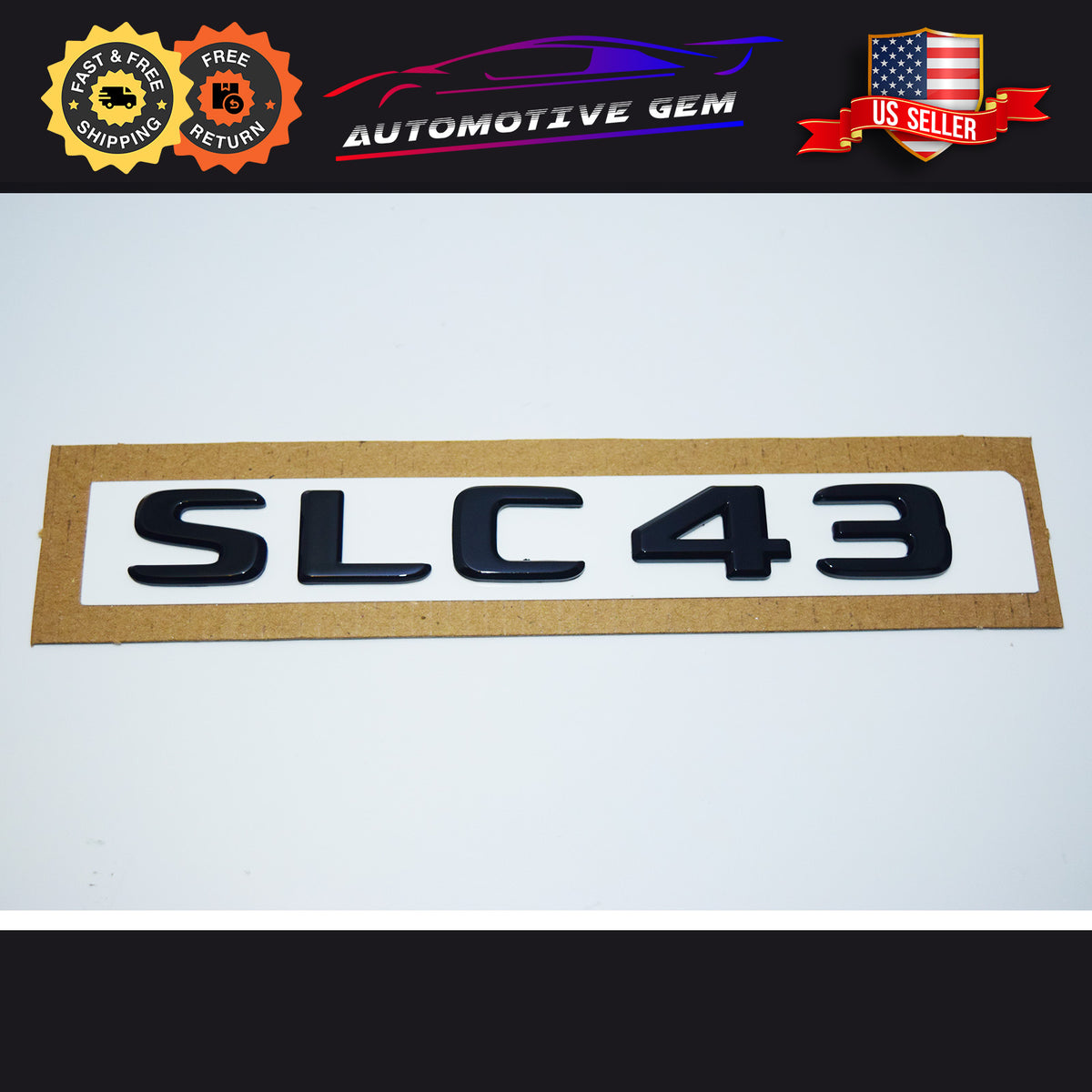 SLC43 AMG Emblem Glossy Black Rear Trunk Letter Logo Badge Sticker OEM ...
